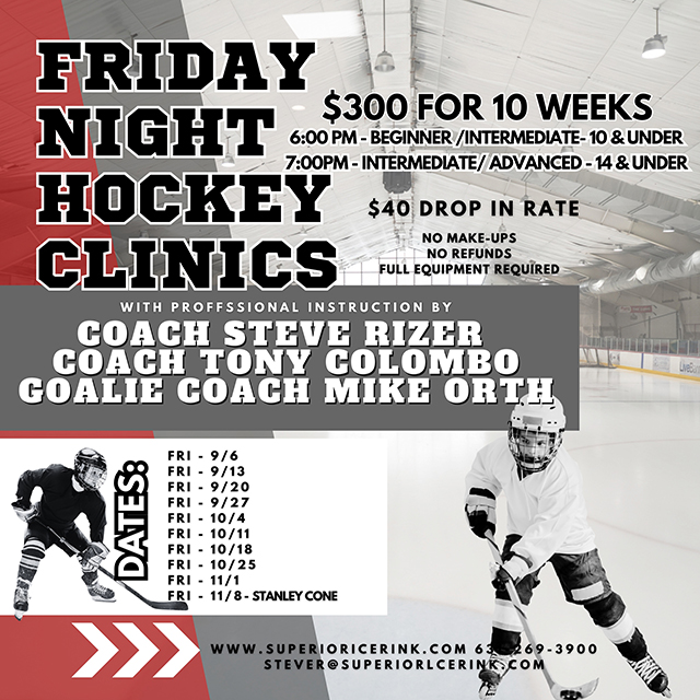 Friday Night Hockey Clinics | Superior Ice Rink