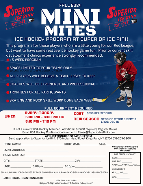 Mini Mites Hockey | Superior Ice Rink