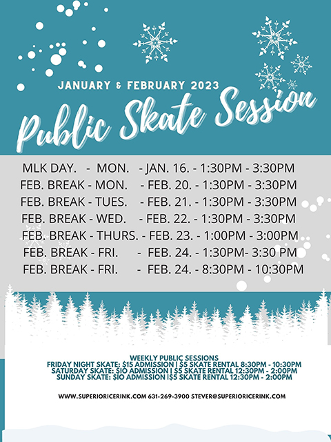 Public Skate | Superior Ice Rink | Kings Park NY