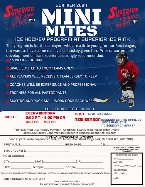 Mini Mites Hockey | Superior Ice Rink